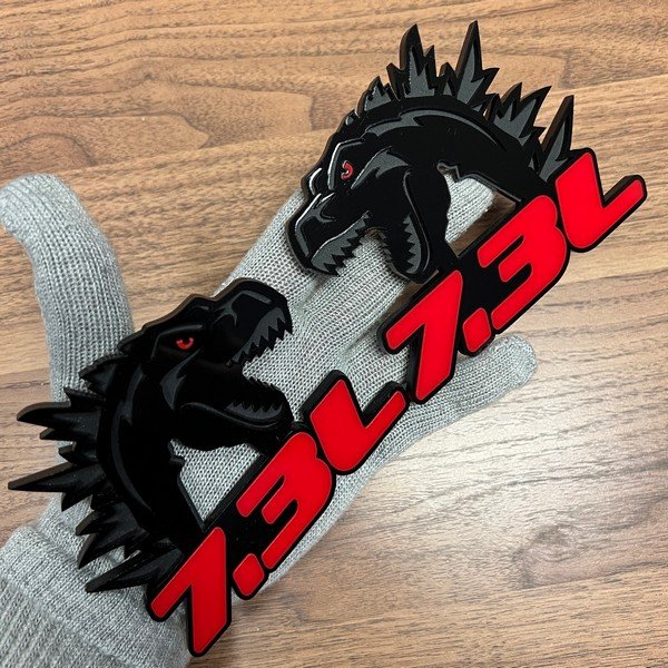 Zilla Fender Badges Emblem RAGING 7.3 Red Eye, (2) BADGES, (FREE SHIPPING)