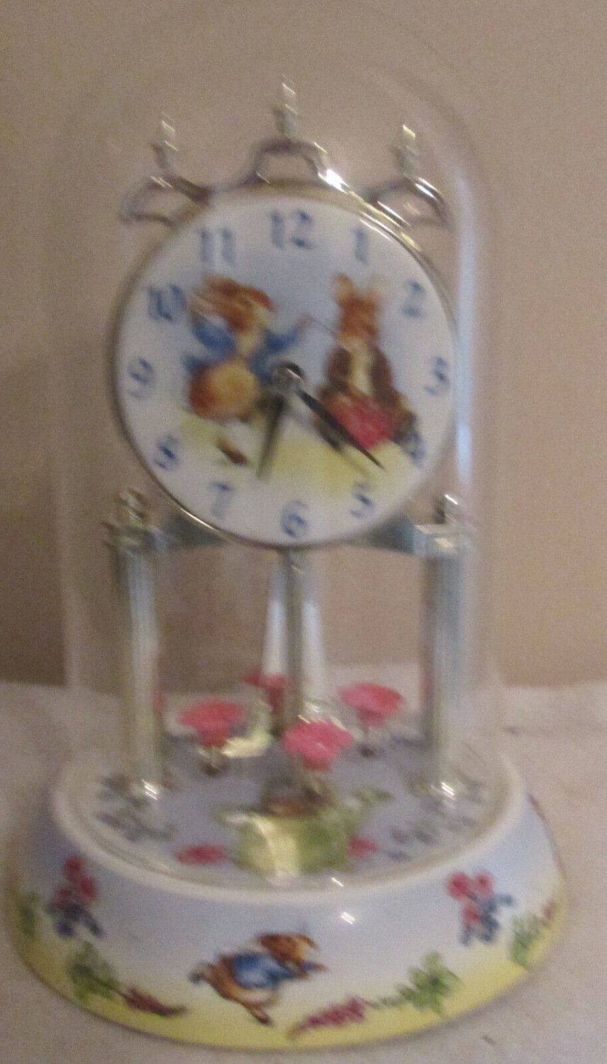 Peter Rabbit Beatrix Potter Anniversary Mantle Dome Clock 2002 ...
