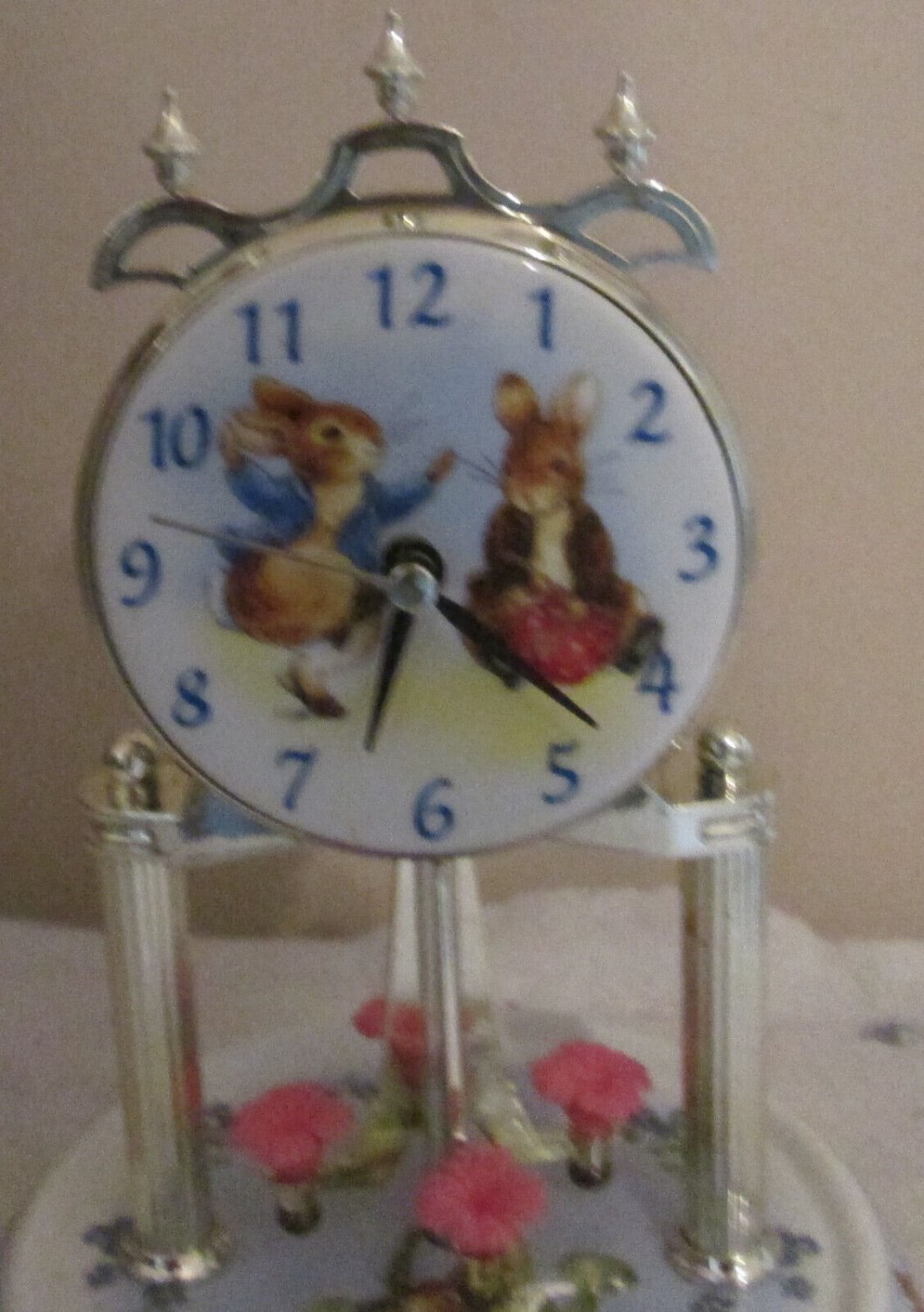 Peter Rabbit Beatrix Potter Anniversary Mantle Dome Clock 2002 ...