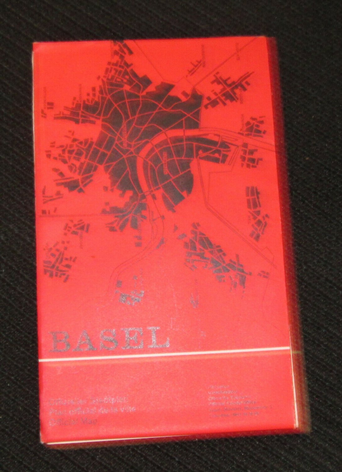 LARGE OFFICIAL MAP OF BASEL, GERMANY 1967