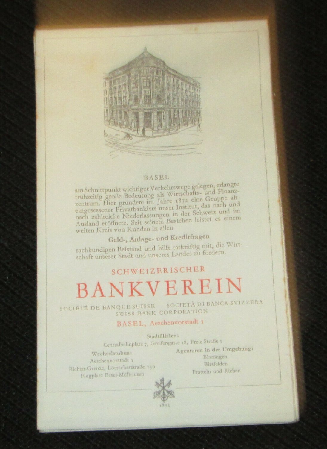 LARGE OFFICIAL MAP OF BASEL, GERMANY 1967