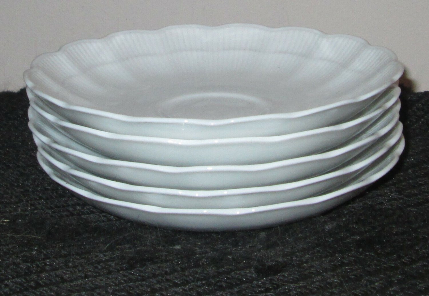 5 AK Kaiser W. Germany Romantica All-White, Scalloped Edge 5-1/2 ...