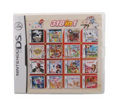 Multi Game Card 318 in 1 NDS Pokemon Mario Mahjong For DS Console