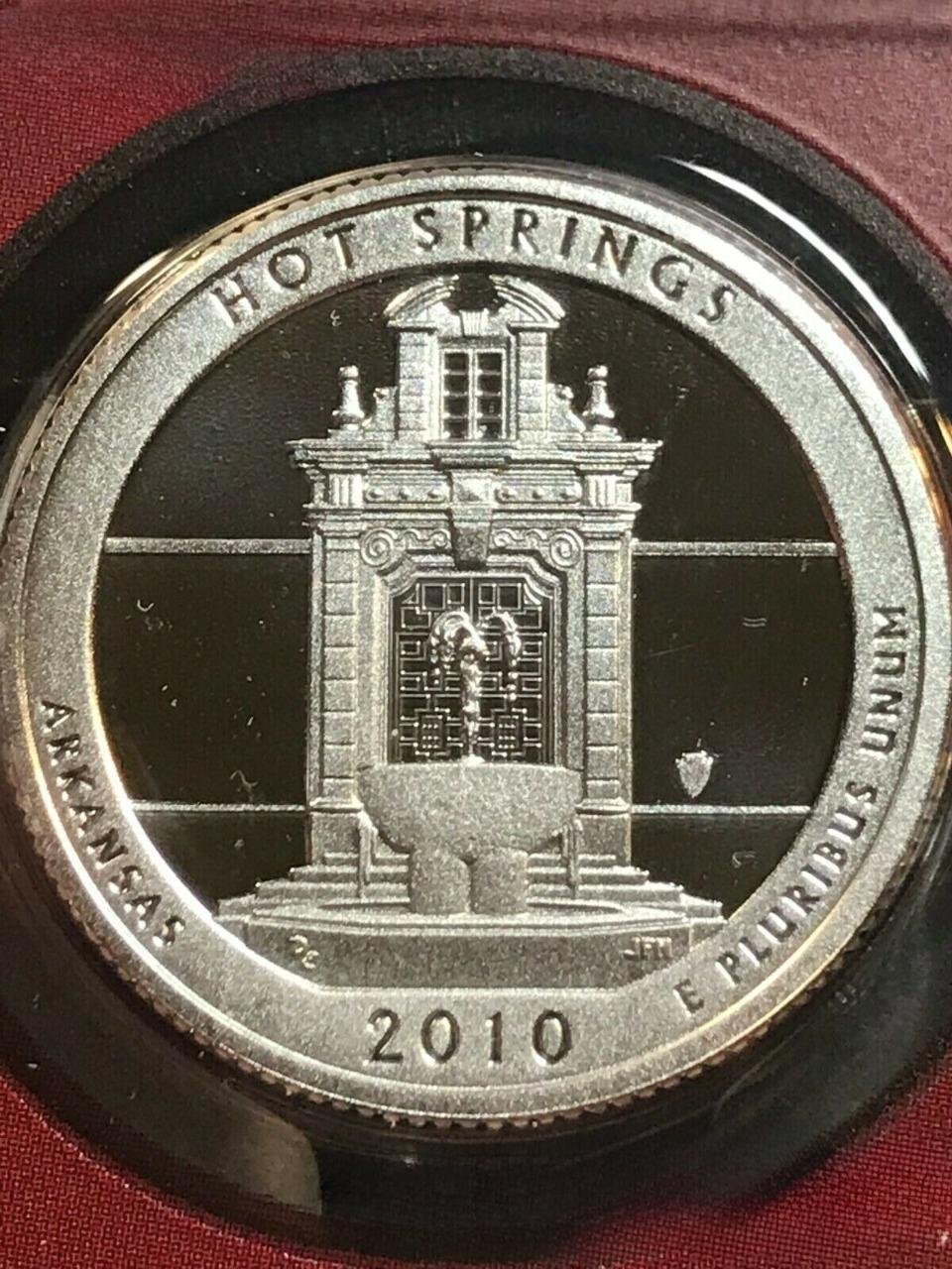 2010 1 US Coin S Proof Hot Springs National Park QUARTER US Mint BU AR ...