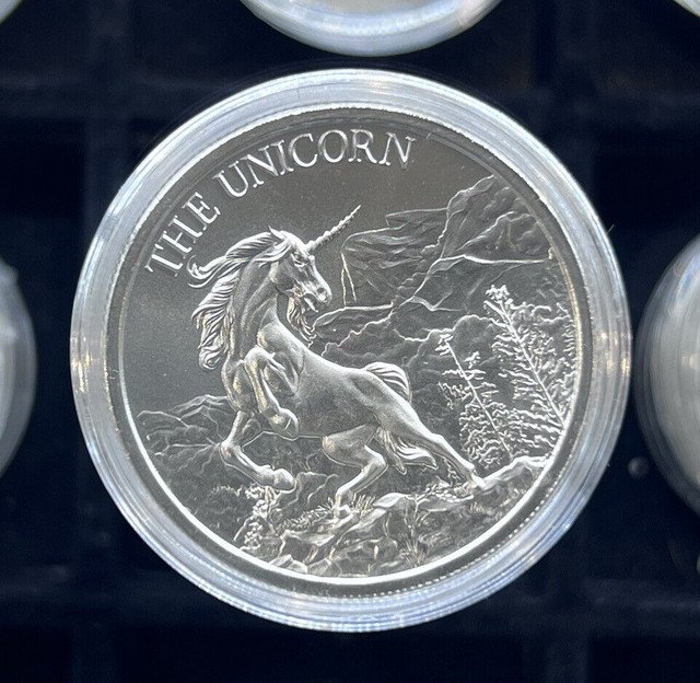 1 US Coin THE UNICORN 1 oz Silver 999 round American Folklore high ...
