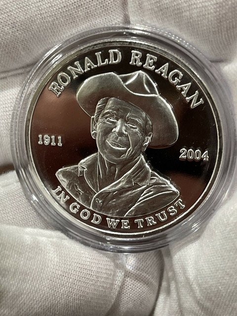 Ronald Reagan Peace Through Strength 1 oz .999 Fine Silver Round BU 1 ...