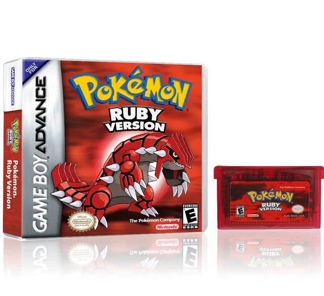Pokemon Cartridge Game Card GBA Ruby With Box