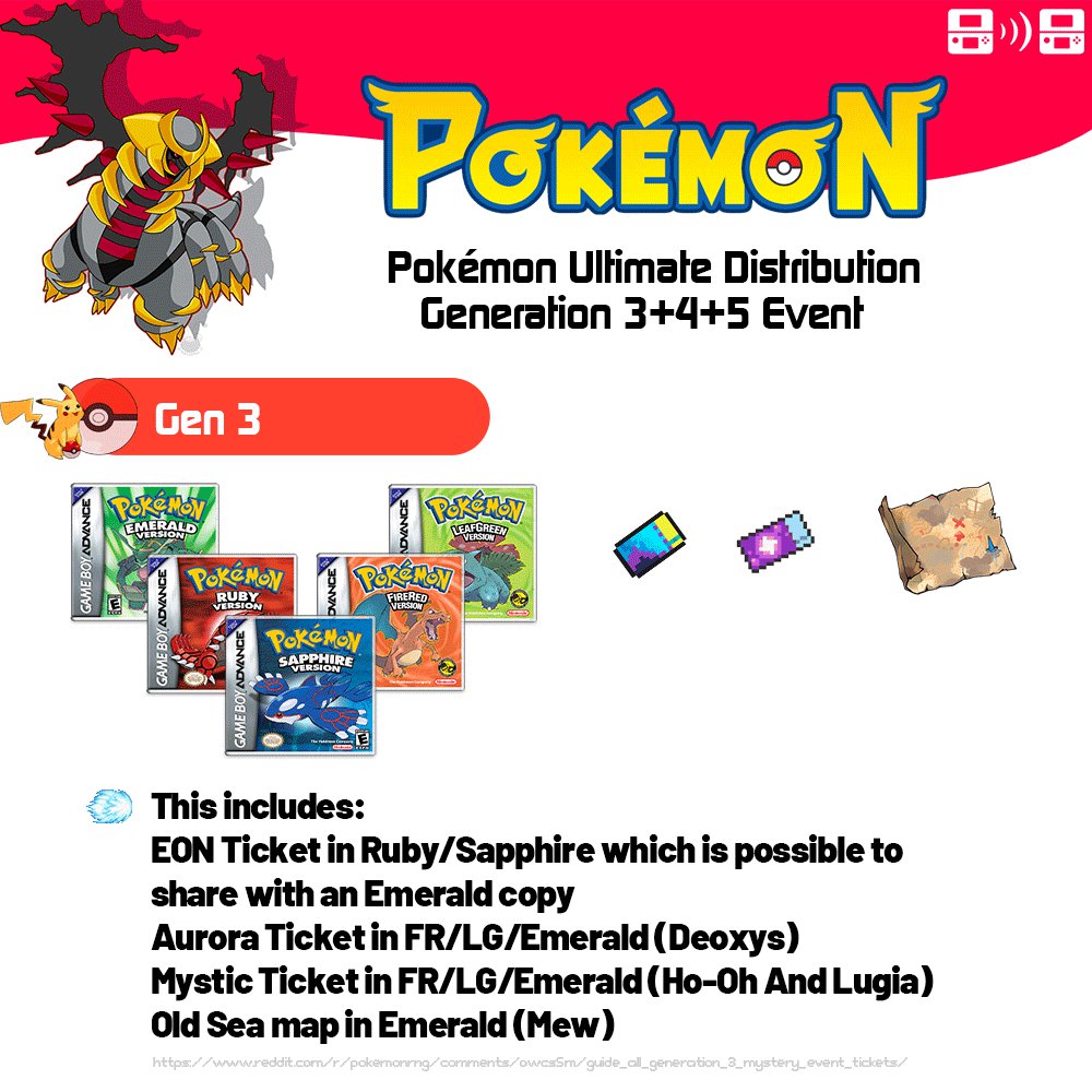 New Pokemon Ultimate Distribution Generation 3+4+5 Event Fanmade Game ...