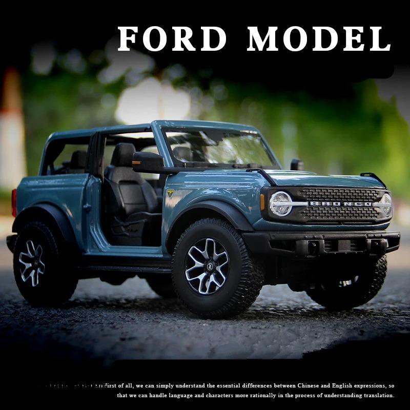 Simulation 1:18 2021 Ford Bronco Wildtrak blue Alloy Car Model Diecast ...
