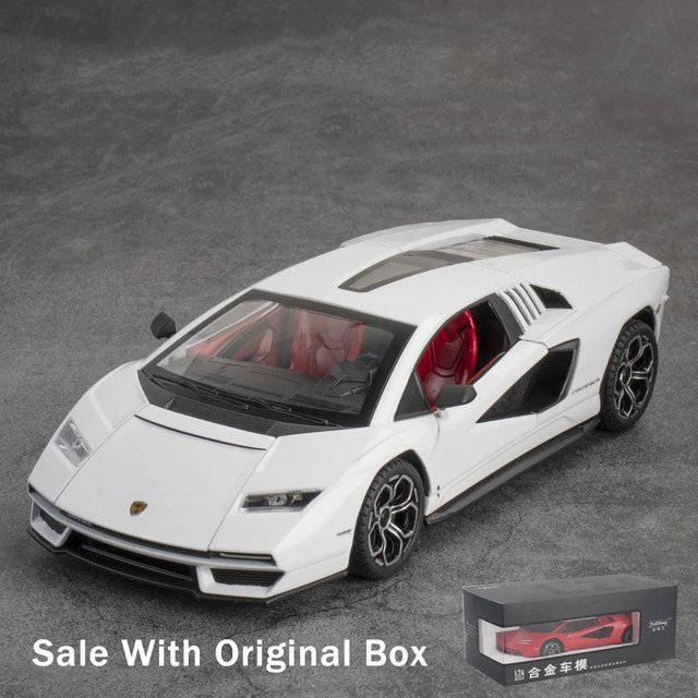 1:24 Countach LPI 800 4 white Car Model Toy Diecasts Vehicle Metal ...