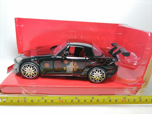 1:24 honda S2000 Cartoon animation Bus black Diecast Car Metal Alloy ...