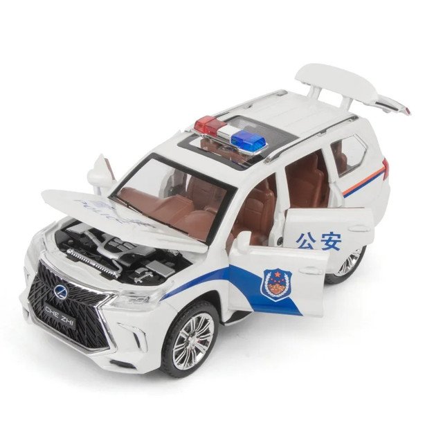 1:24 Lexus LX570 Police Exquisite White Diecast Alloy Metal Simulation ...