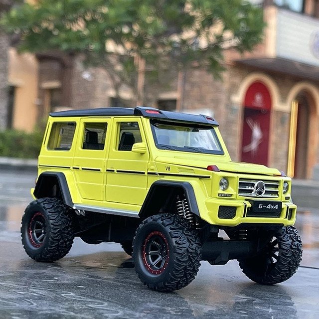 Simulation 1:24 G500 G65 4x4 Tyre Yellow Alloy Car Model Toy Vehicles ...