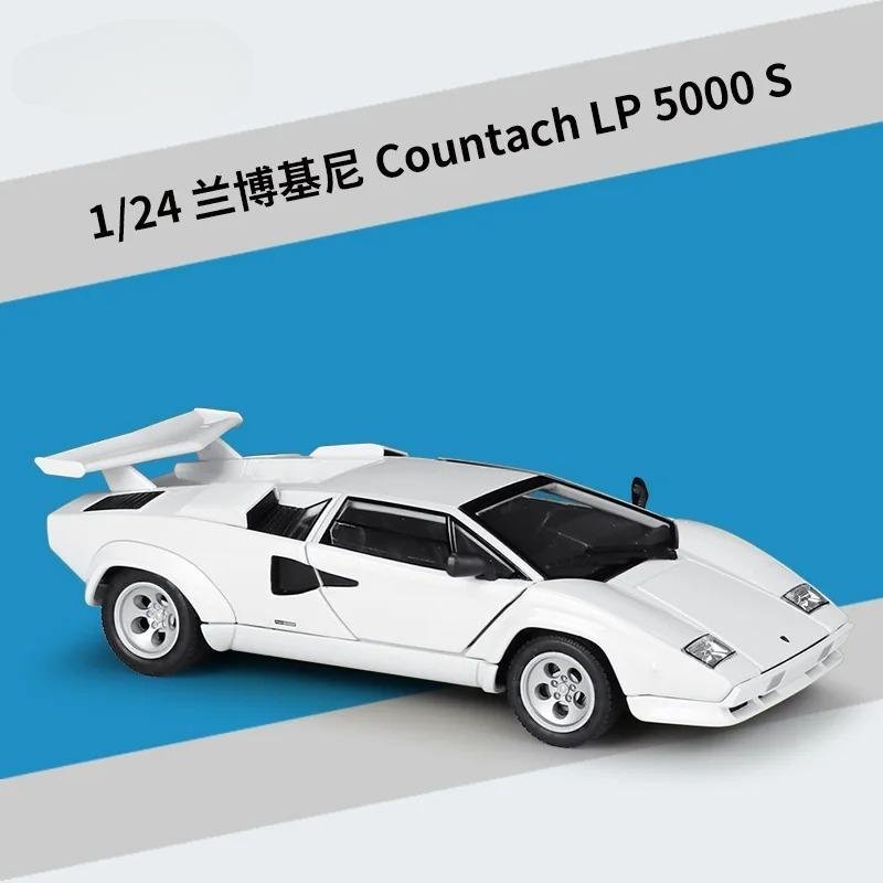 1:24 Lamborghini Countach LP5000s white Simulation Sports Car Model ...