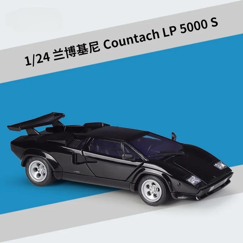 1:24 Lamborghini Countach LP5000s black Simulation Sports Car Model ...