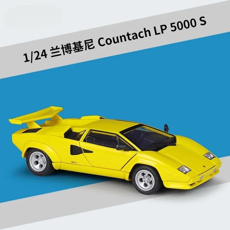 1:24 Lamborghini Countach LP5000s yellow Simulation Sports Car Model ...
