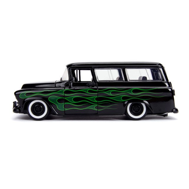 1:24 1957 CHEVY SUBURBAN Vintage green Model High Simulation Diecast ...