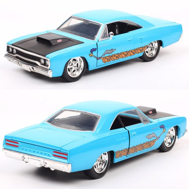 1:24 1970 Plymouth Roadrunner Coyote Car High Simulation Metal Alloy ...