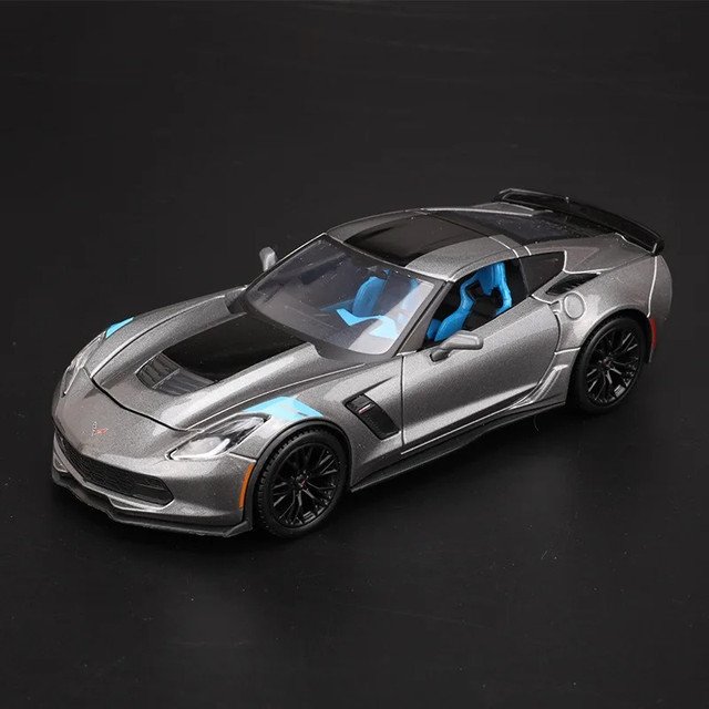 1:24 Scale 2017 Chevrolet Camaro ZL1 Corvette z06 grey Car Model Sport ...