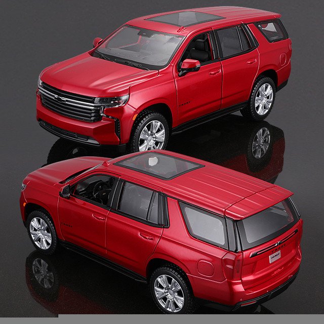 1:26 2021 Chevrolet Tahoe SUV red Car Alloy Model Diecast Metal Vehicle ...