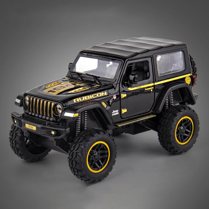 1:20 Jeep Wrangler Rubicon 1941 Modified black Car Alloy Vehicle Toy ...
