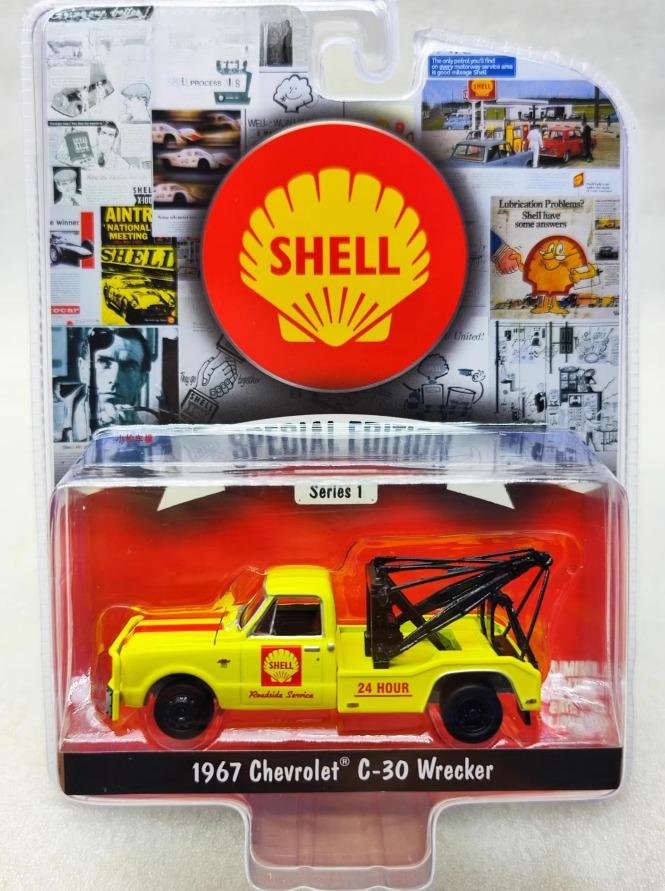 1: 64 Series 1967 Chevrolet C30 Wrecker yellow Car Diecast Alloy Model Toy