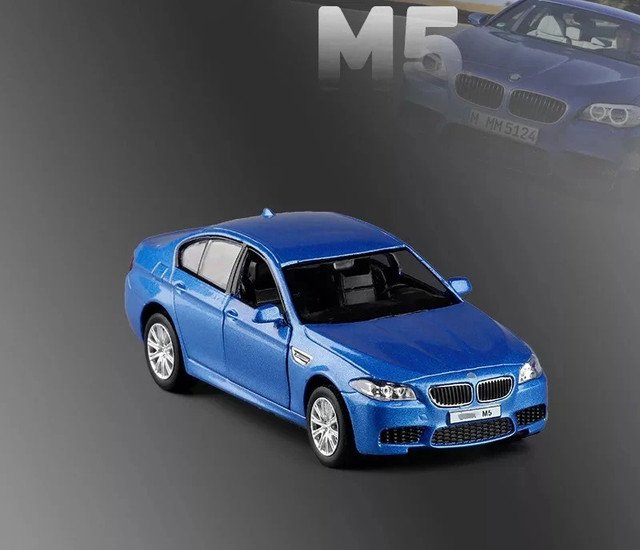 New 1:36 BMW m5 blue Car Model Alloy Diecasts Vehicles Toy Collection