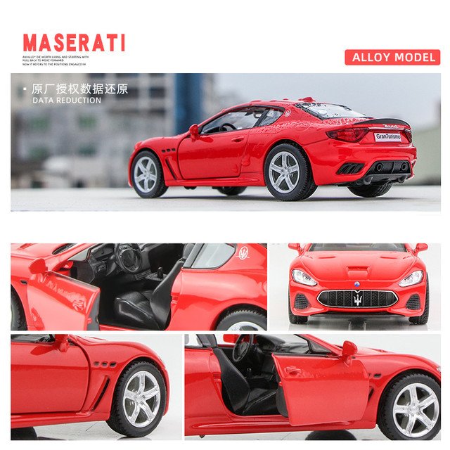 1:36 Maserati Gran Turismo MC red Car Exquisite Diecast Toy Styling Alloy
