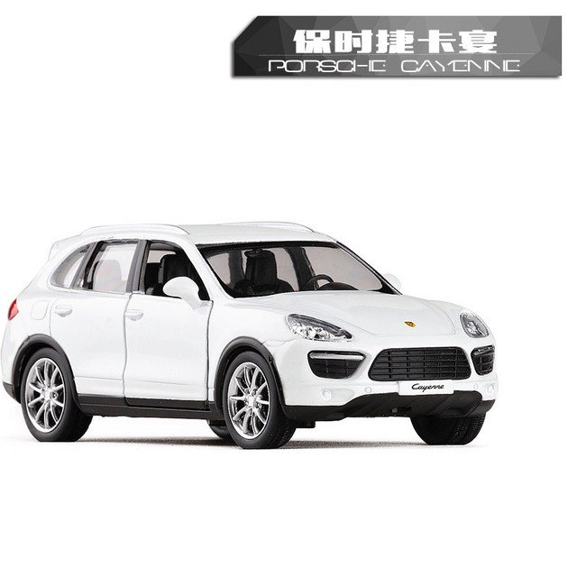 1:36 Porsche Cayenne SUV white Car Diecast Pull Back Model Styling ...