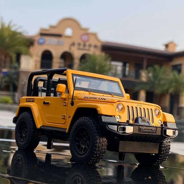 1:32 Jeeps Wrangler Rubicon yellow Car Alloy Diecasts Toy Offroad ...