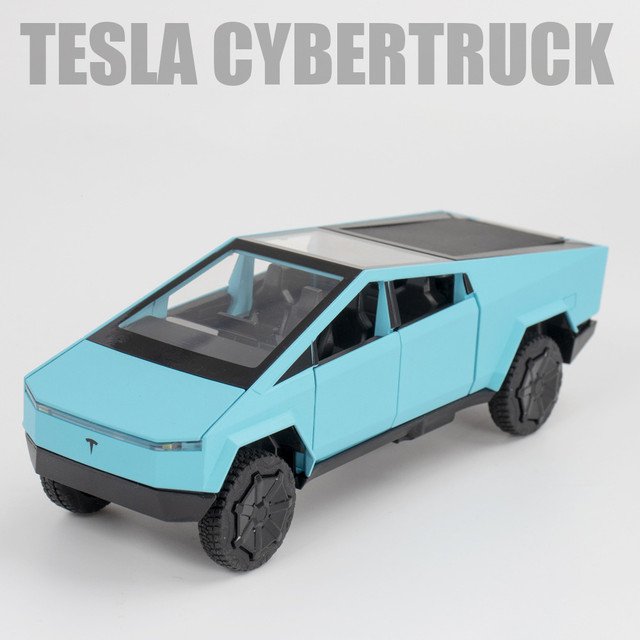 1:32 Tesla Cybertruck Pickup blue Car Alloy Diecasts Model Sound And ...