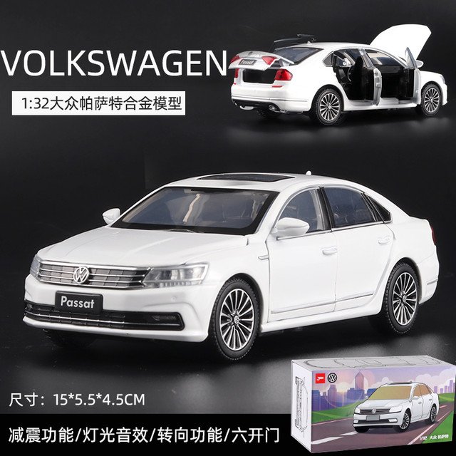 1:32 Volkswagen Passat white Car Simulation Model Alloy Collection ...
