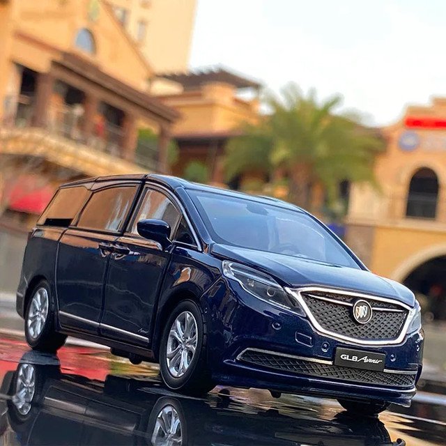 1:32 Buick GL8 MPV blue Car Alloy Model Diecast Toy Vehicles Sound And Light