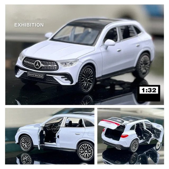 1:32 Benzs GLC 400e SUV white Car Alloy Model Diecast Toy Vehicle Sound ...