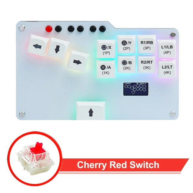 Mini Hitbox red switch WASD GP2040 CE Fightstick Game Pad Keyboard ...