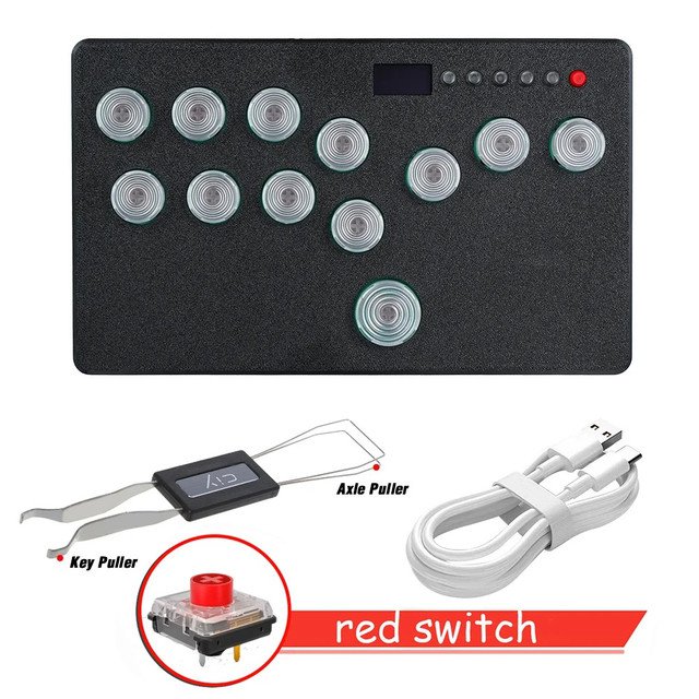 Black Right Layout LED Hitbox SOCD Fightstick For Nintendo Switch Hot ...
