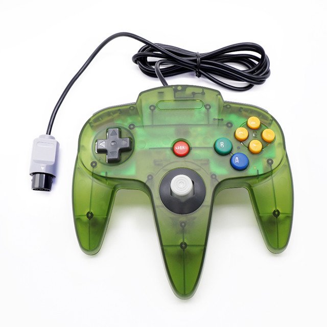 Game Controller Joystick Gamepad Transparent TRN Green Shell For N64 ...