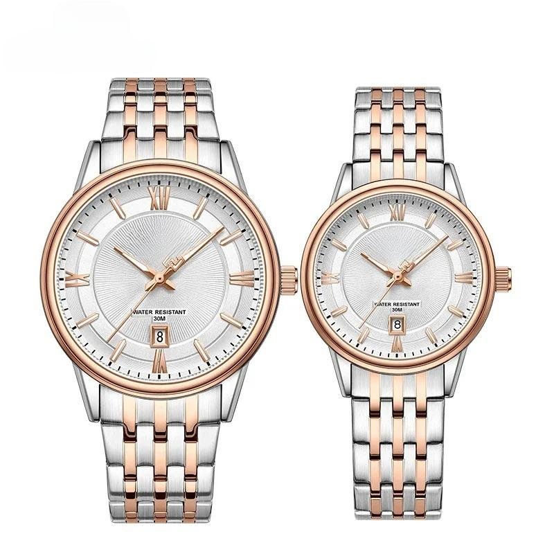 Simple Couple SRGW Watches Fashion Waterproof Quartz Calendar Clock ...