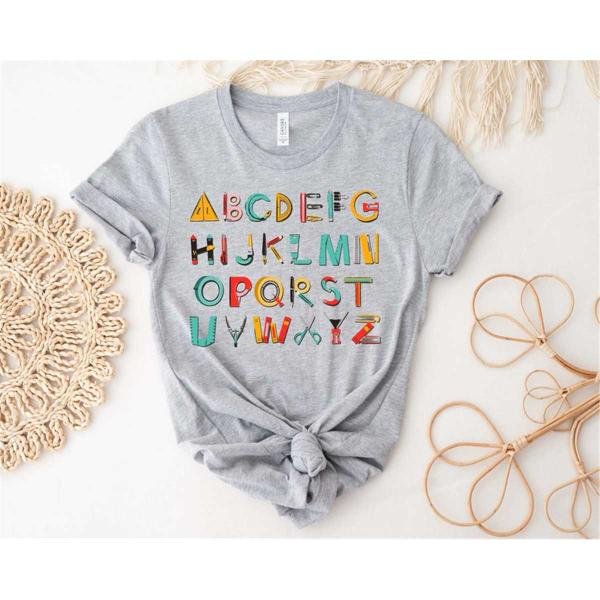 Preschool Teacher Shirt, ABC Shirt, Alphabet Shirt, Kindergarten ...