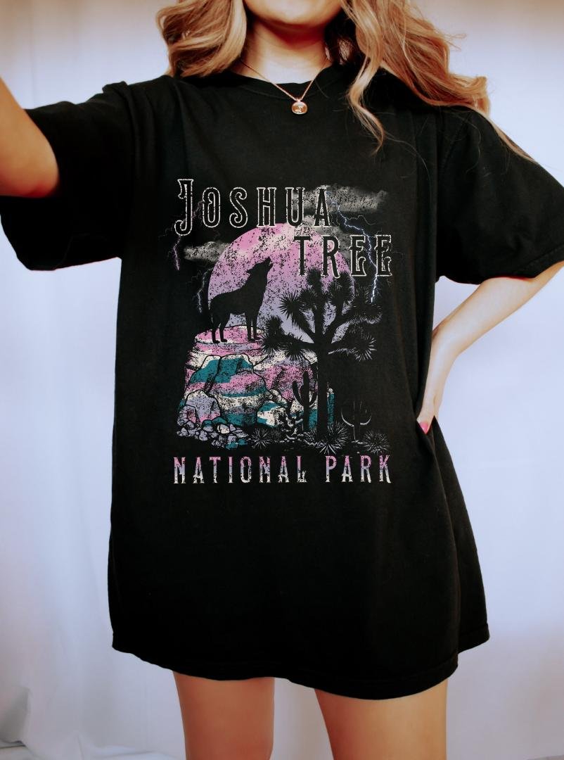 National Park Shirt, Joshua Tree National Park Oversized Vintage T ...