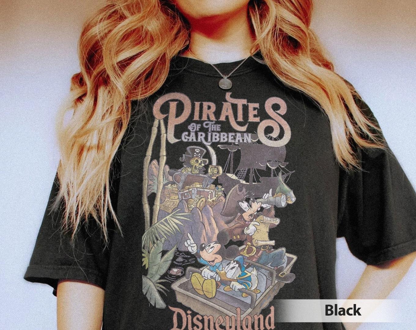 Retro 90s Mickey Pirates, Vintage Pirates of the Caribbean Disneyland Shirt