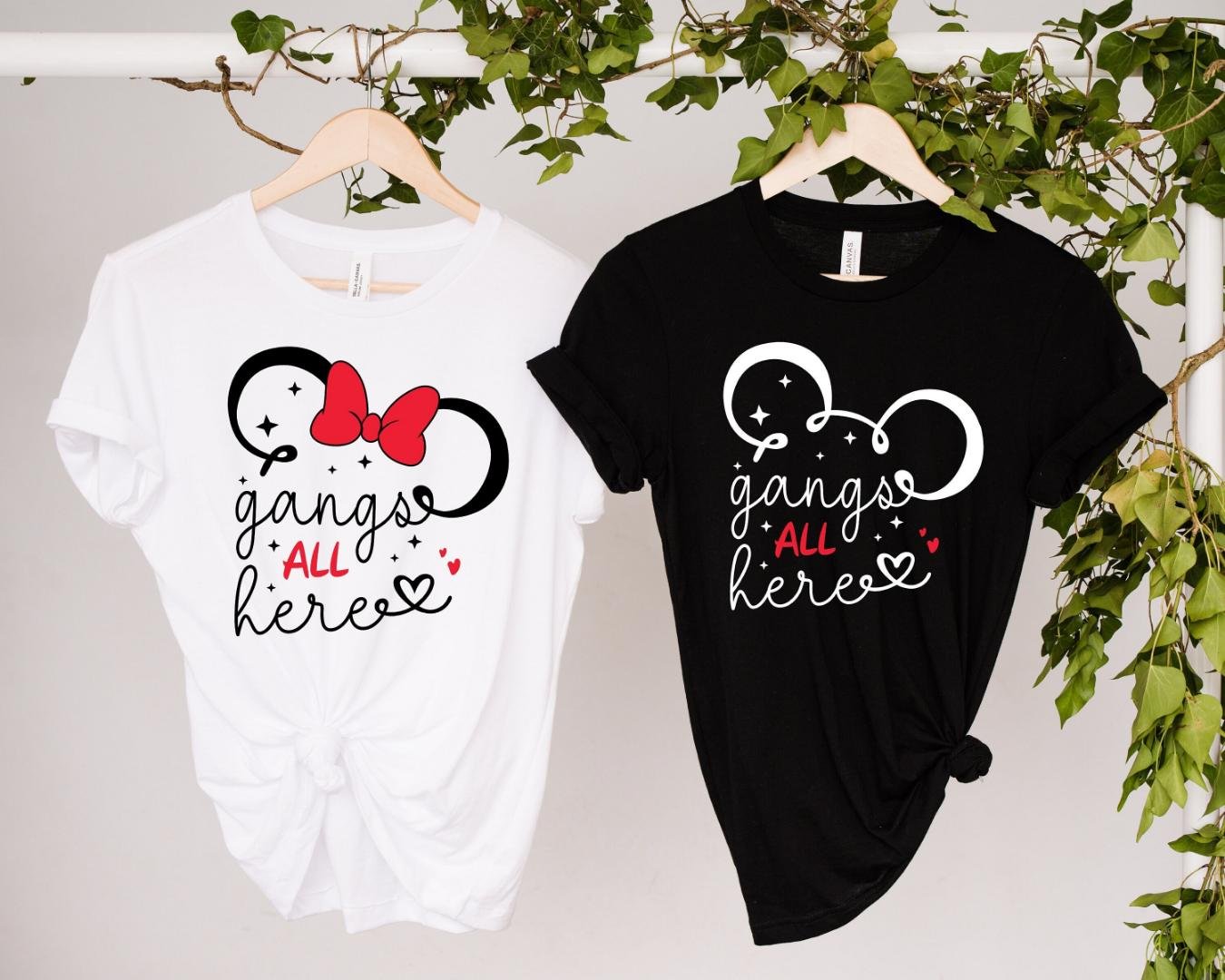 Matching Shirt, Disney Gangs All Here Shirt, Disney Tee, Dis