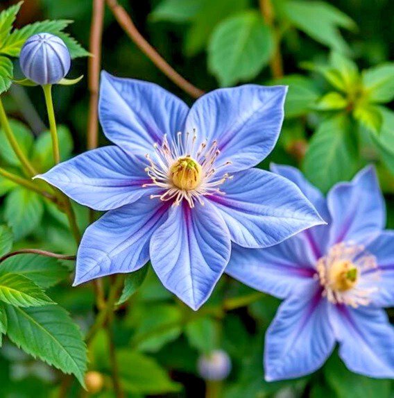 20 Blue Downy Clematis Macropetala Seeds – Hardy Climbing Vine for ...