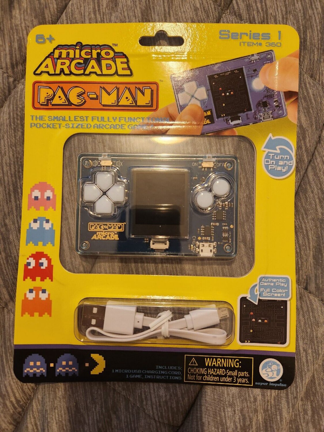 New Micro Arcade Pac-Man Full Color Screen Series 1 Bandai Namco FACORY ...
