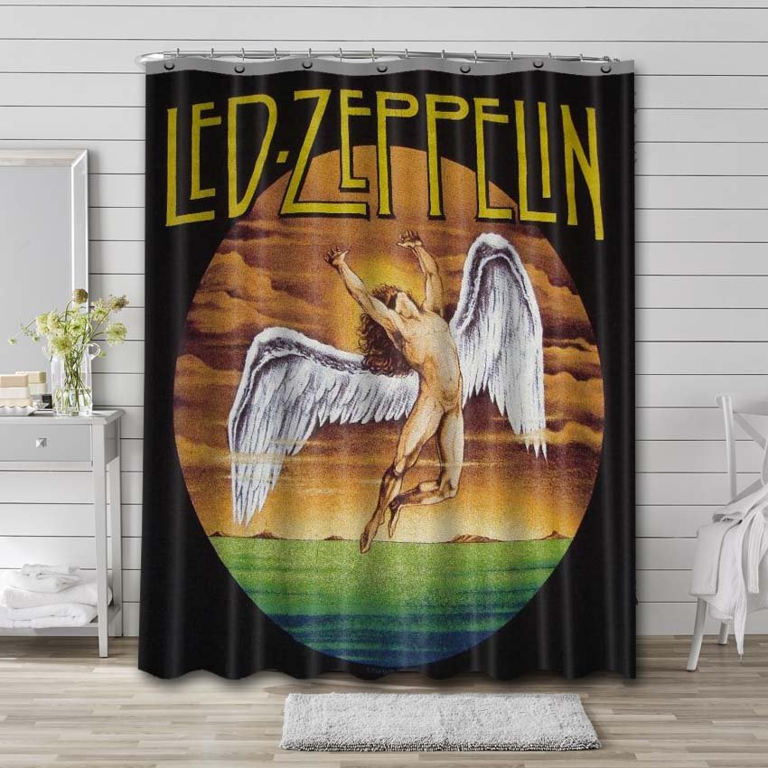 Led Zeppelin Icarus Shower Curtain Bathroom Decoration