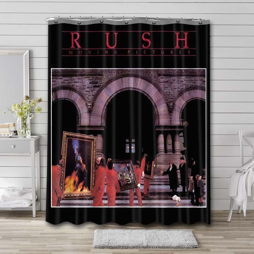 Rush Moving Pictures Shower Curtain Bathroom Decoration Rush Moving Pictures Shower Curtain Bathroom Decoration