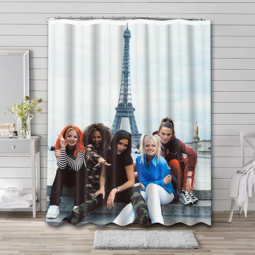 Spice Girls Group Shower Curtain Waterproof Polyester
