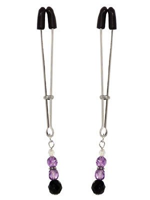 Adjustable Beaded Clamp Purple