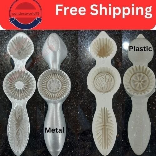 Maamoul Metal Mold+plastic Mold Hand carved Dates Pistachio pastry Mould