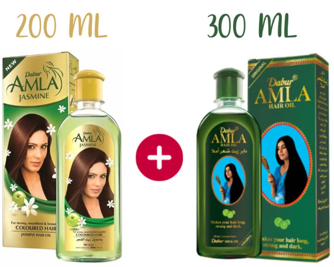 Dabur Amla Jasmine Hair Oil 200ml + Dabur Amla Original 300ml